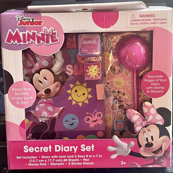 Disney | Other | Disney Junior Minnie Secret Diary Set | Poshmark